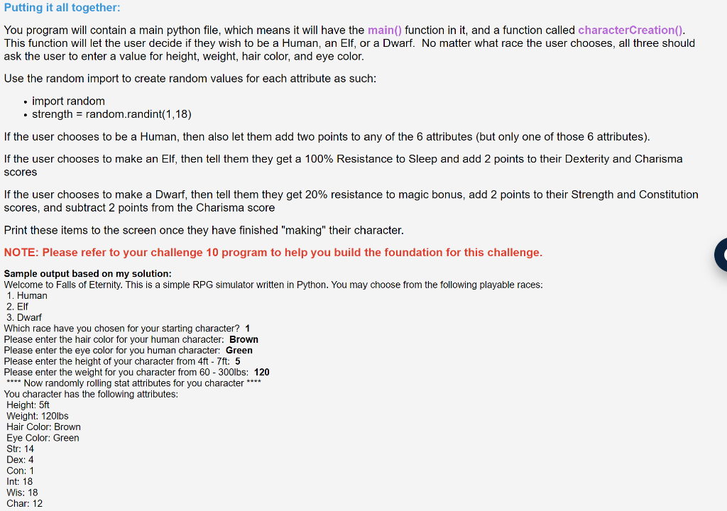 Solved In challenge 11 you will write a program that builds | Chegg.com