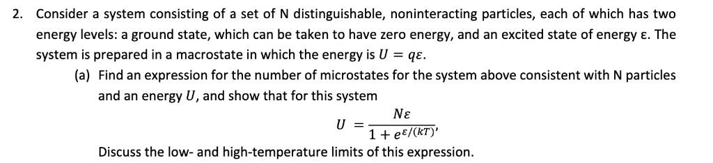 Solved Consider a system consisting of a set of N | Chegg.com