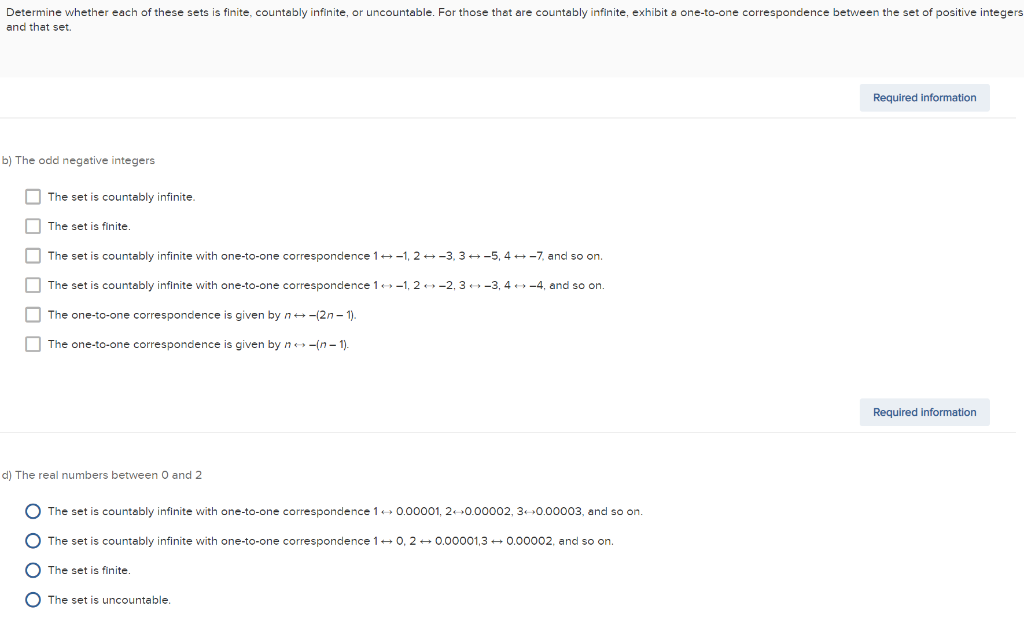 Solved Determine whether each of these sets is finite, | Chegg.com