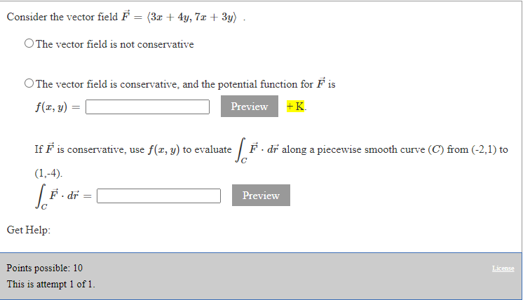 Solved Consider the vector field F = (3x + 4y, 7x + 3y) The | Chegg.com
