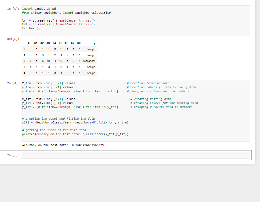 Task 3: Train and optimize the kNN model. (15 points) | Chegg.com
