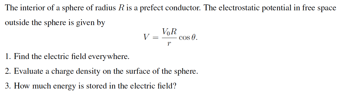 Solved The interior of a sphere of radius R is a prefect | Chegg.com