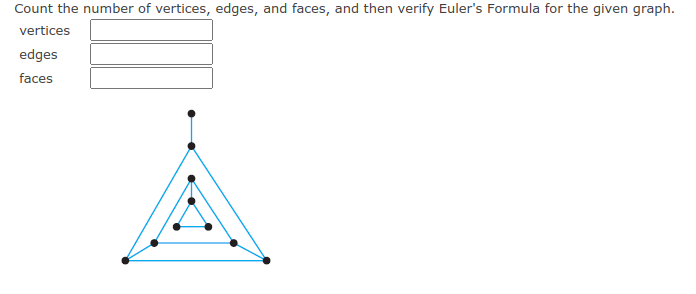 Solved Count the number of vertices, edges, and faces, and | Chegg.com
