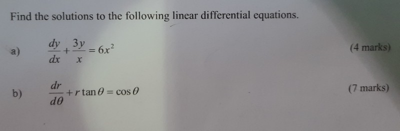 Solved Find the solutions to the following linear | Chegg.com