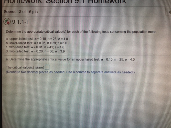 Solved Score: 12 of 16 pts Determine the appropriate | Chegg.com Solved Score: 12 of 16 pts Determine the appropriate | Chegg.com