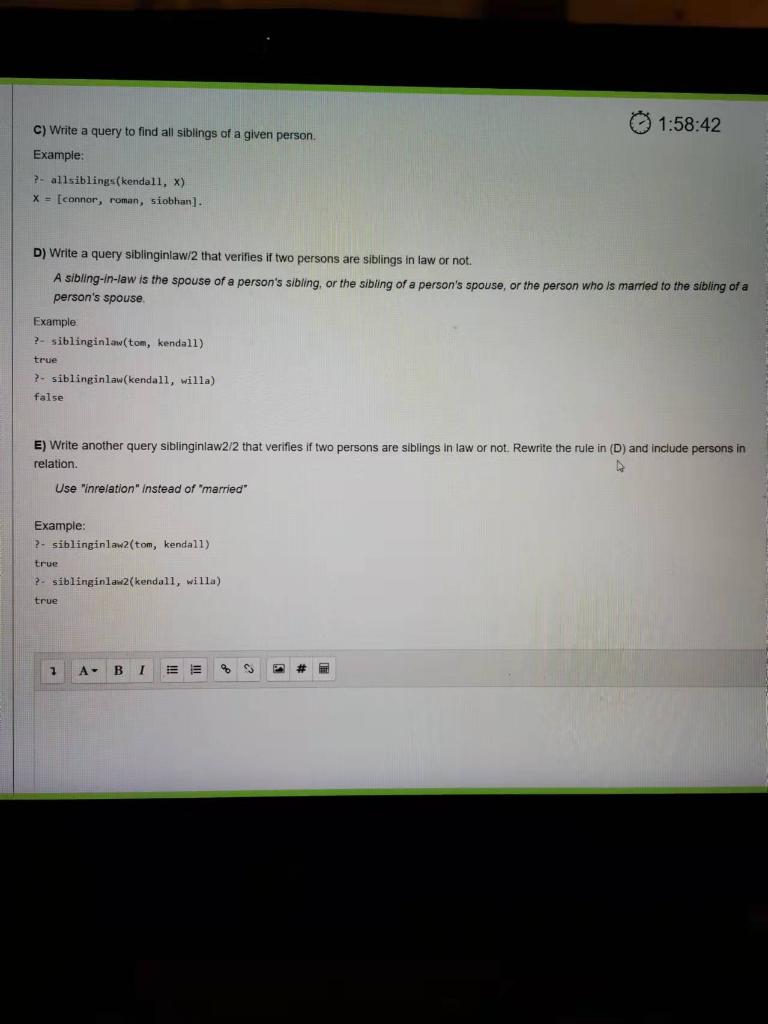 Solved Q1 5 Pts Consider The Following Prolog Database 