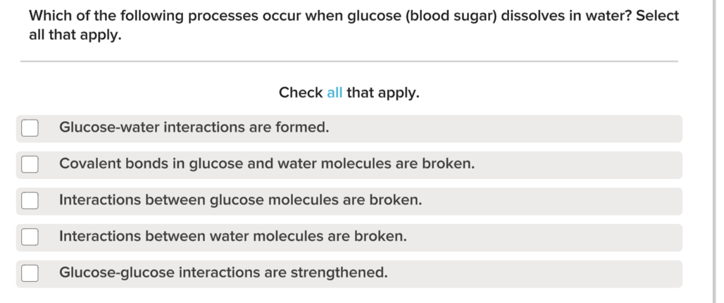 Solved Which of the following processes occur when glucose | Chegg.com