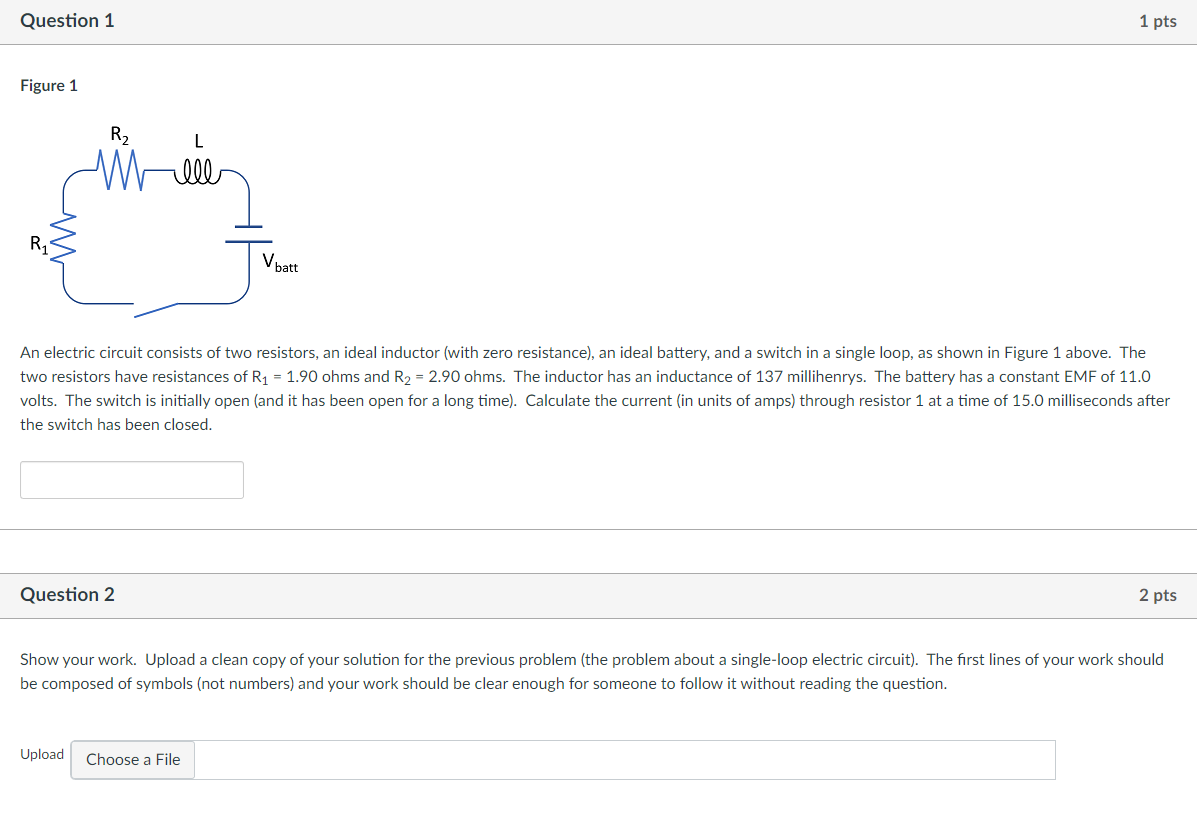 Solved An electric circuit consists of two resistors, an | Chegg.com