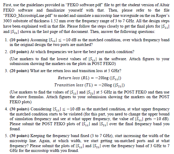 First, use the guidelines provided in "FEKO | Chegg.com