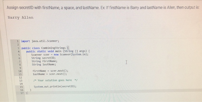 Solved: Assign SecretID With FirstName, A Space, And LastN... | Chegg.com