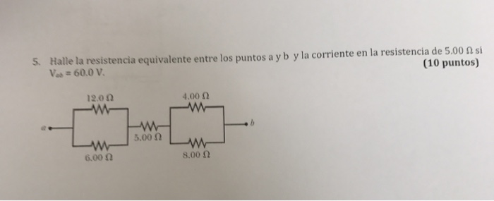 Solved Halle la resistencia equivalente entre los puntos a y | Chegg.com
