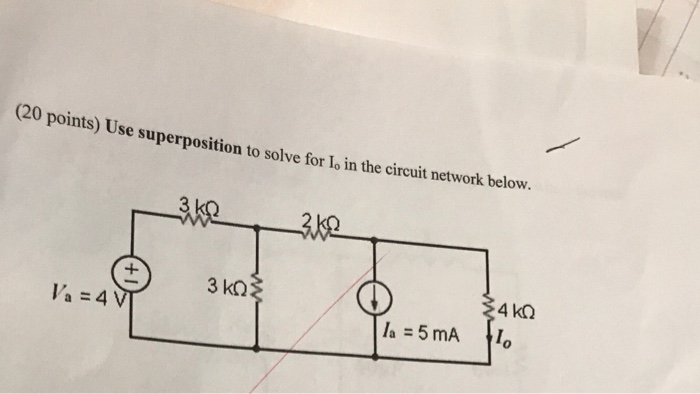 Solved Use superposition to solve for I_0 in the circuit | Chegg.com