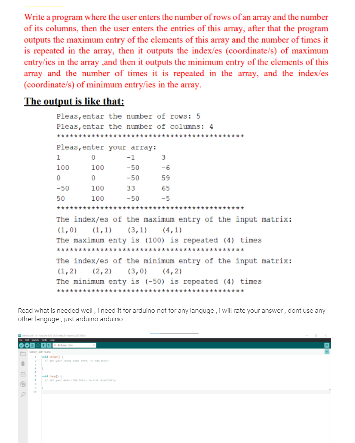 Solved Write a program where the user enters the number of | Chegg.com