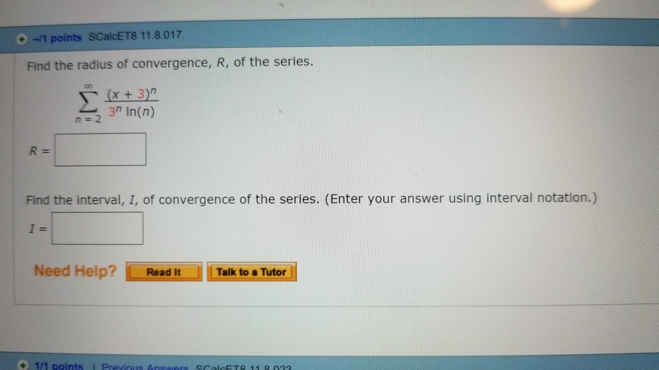 Solved +/1 points SCalcET8 11.8.017 Find the radius of | Chegg.com