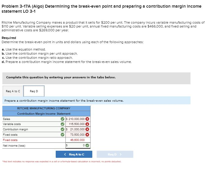 Solved Exercise 3-4A (Algo) Determining variable cost from | Chegg.com