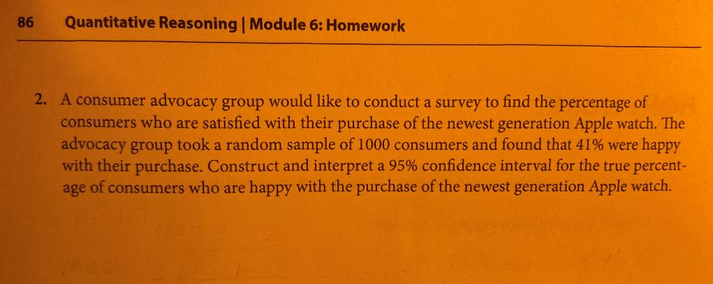 Solved 86 Quantitative Reasoning Module 6: Homework 2. A | Chegg.com