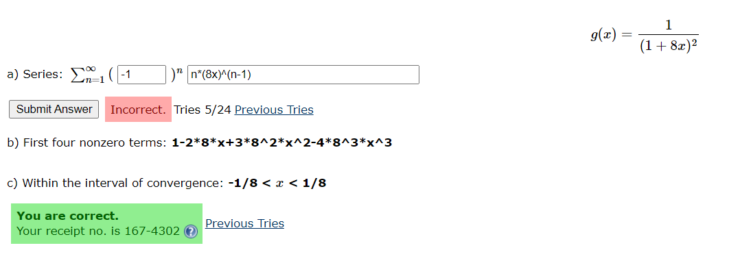 Solved ) Determine the series of the given function. In the | Chegg.com