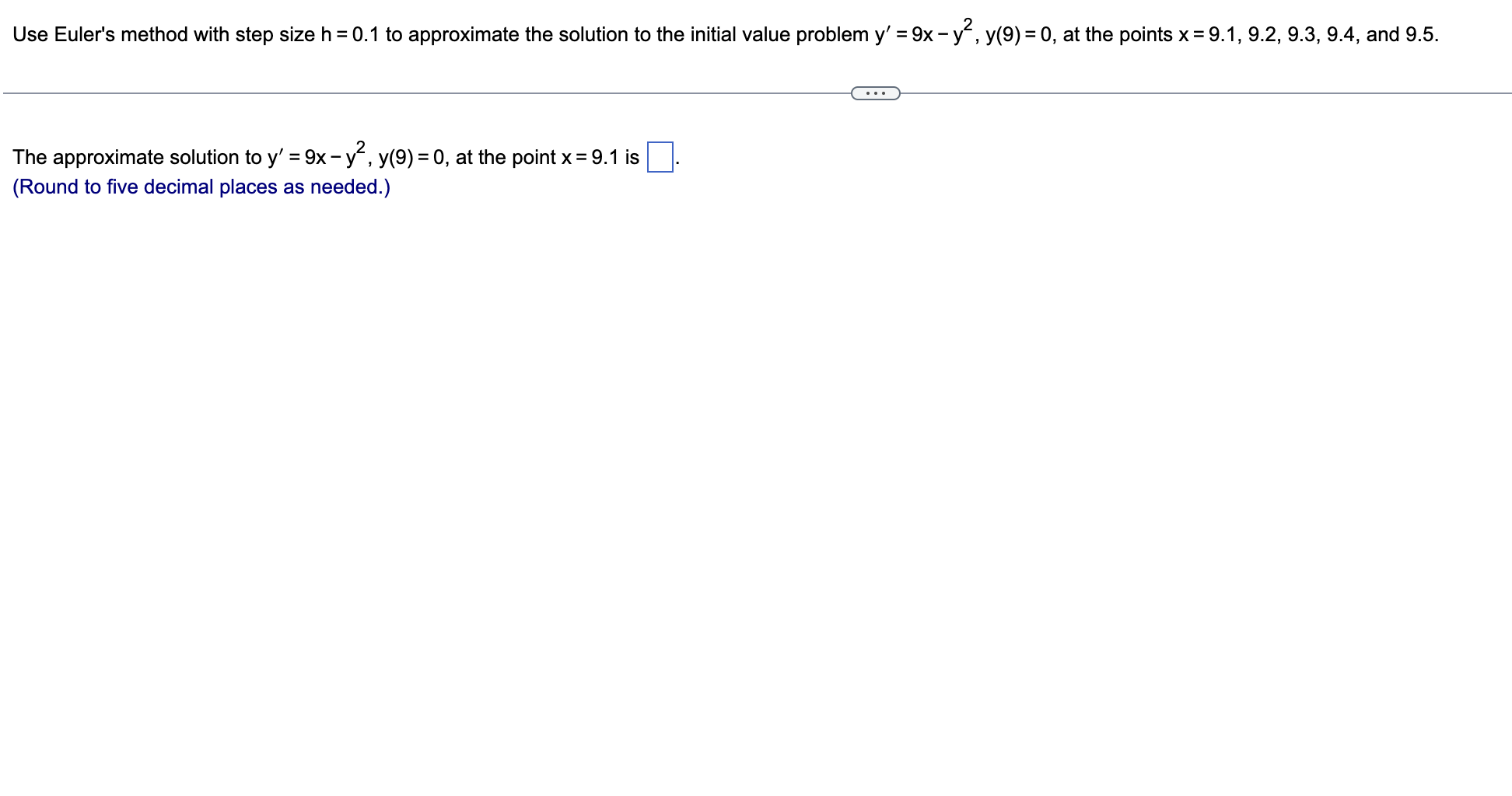 Solved Use Euler S Method With Step Size H 0 1 To