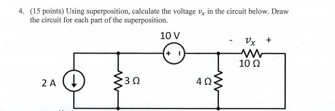 Solved 4. (15 points) Using superposition, calculate the | Chegg.com