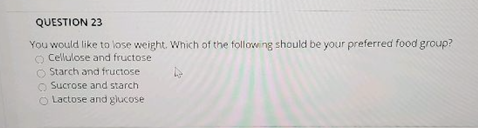 Solved QUESTION 23 You would like to lose weight. Which of | Chegg.com
