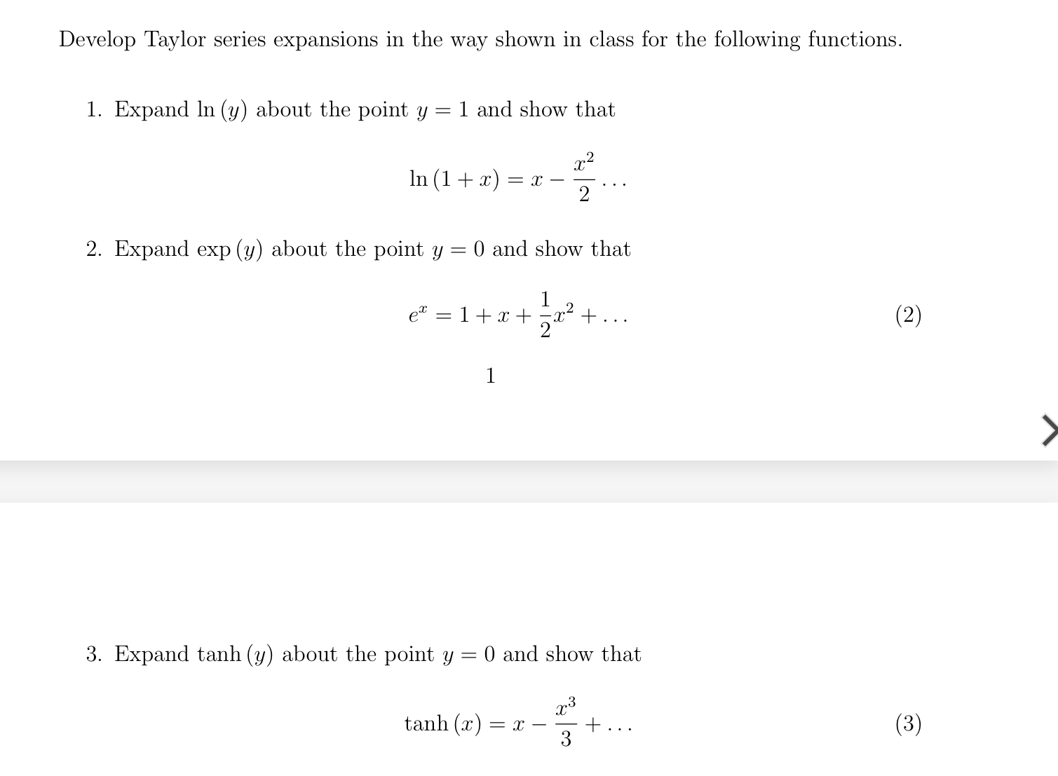 Solved Develop Taylor series expansions in the way shown in | Chegg.com
