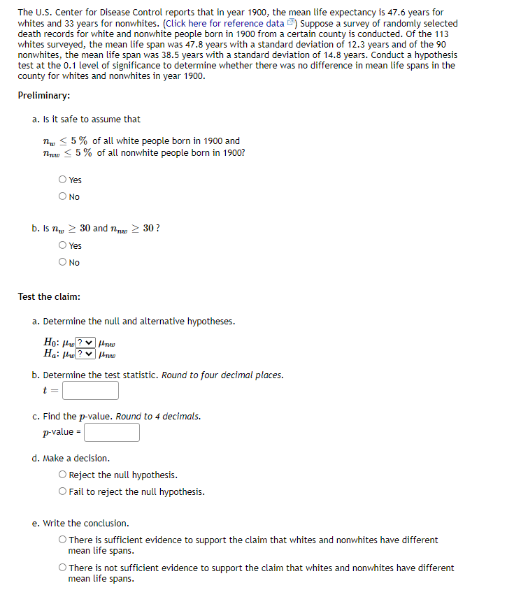Solved The U.S. Center for Disease Control reports that in | Chegg.com