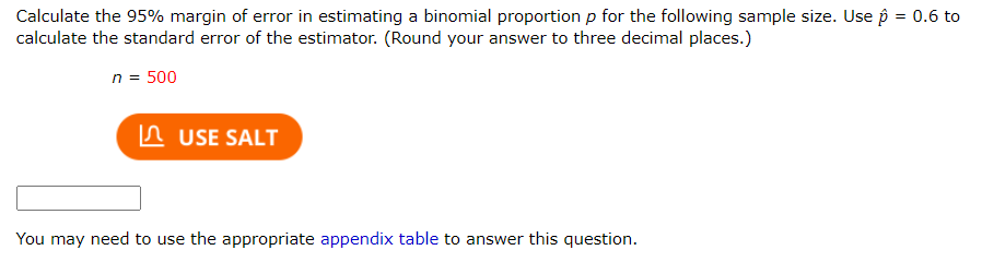 Solved Calculate the 95% margin of error in estimating a | Chegg.com