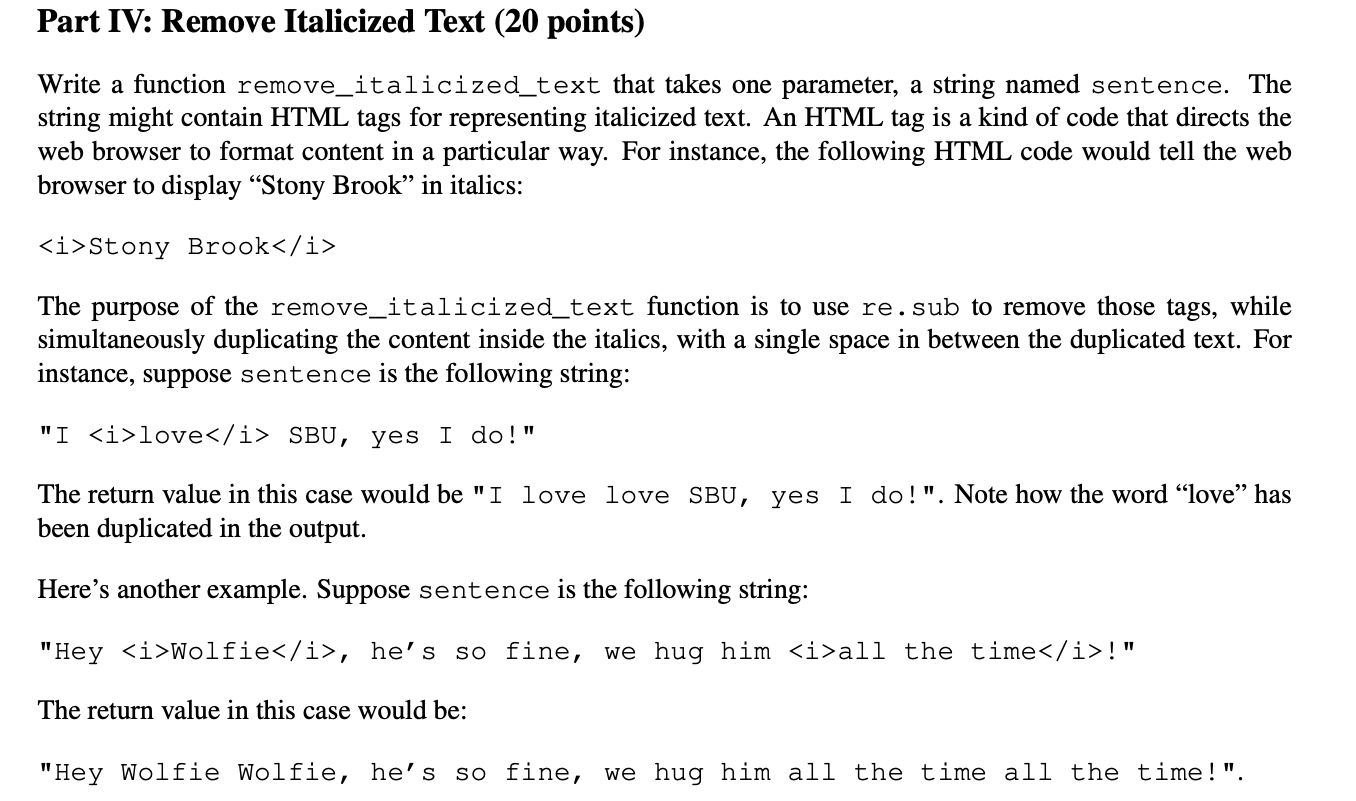 How do you remove italic and duplicate the italicized | Chegg.com