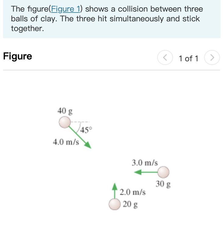 Solved The figure(Figure 1) shows a collision between three | Chegg.com