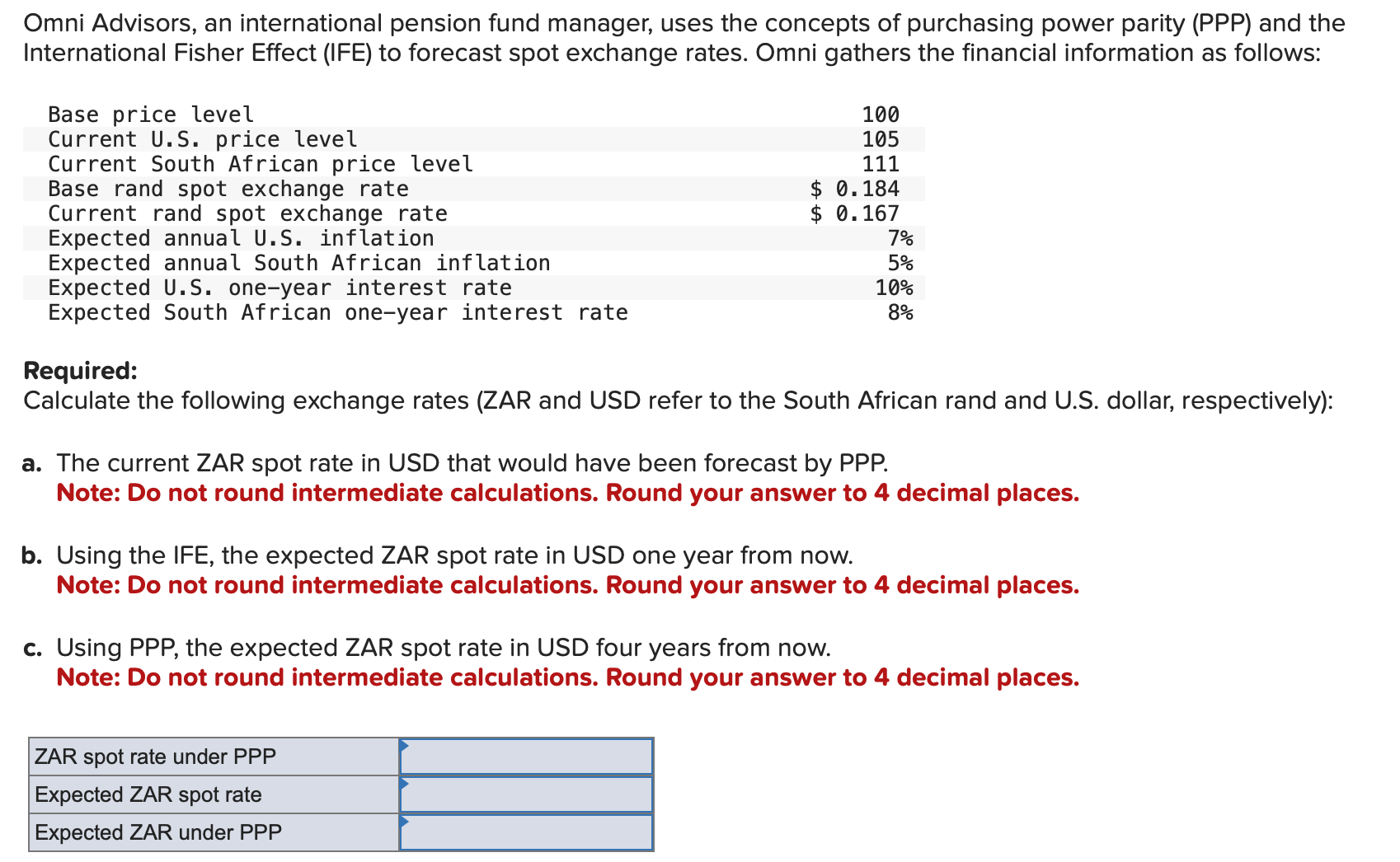 Solved Omni Advisors, an international pension fund manager, | Chegg.com