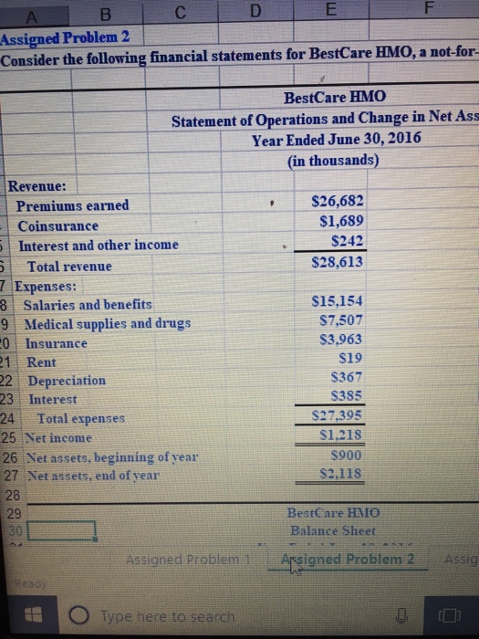Solved Assigned Problem 2 Consider The Following Financial 