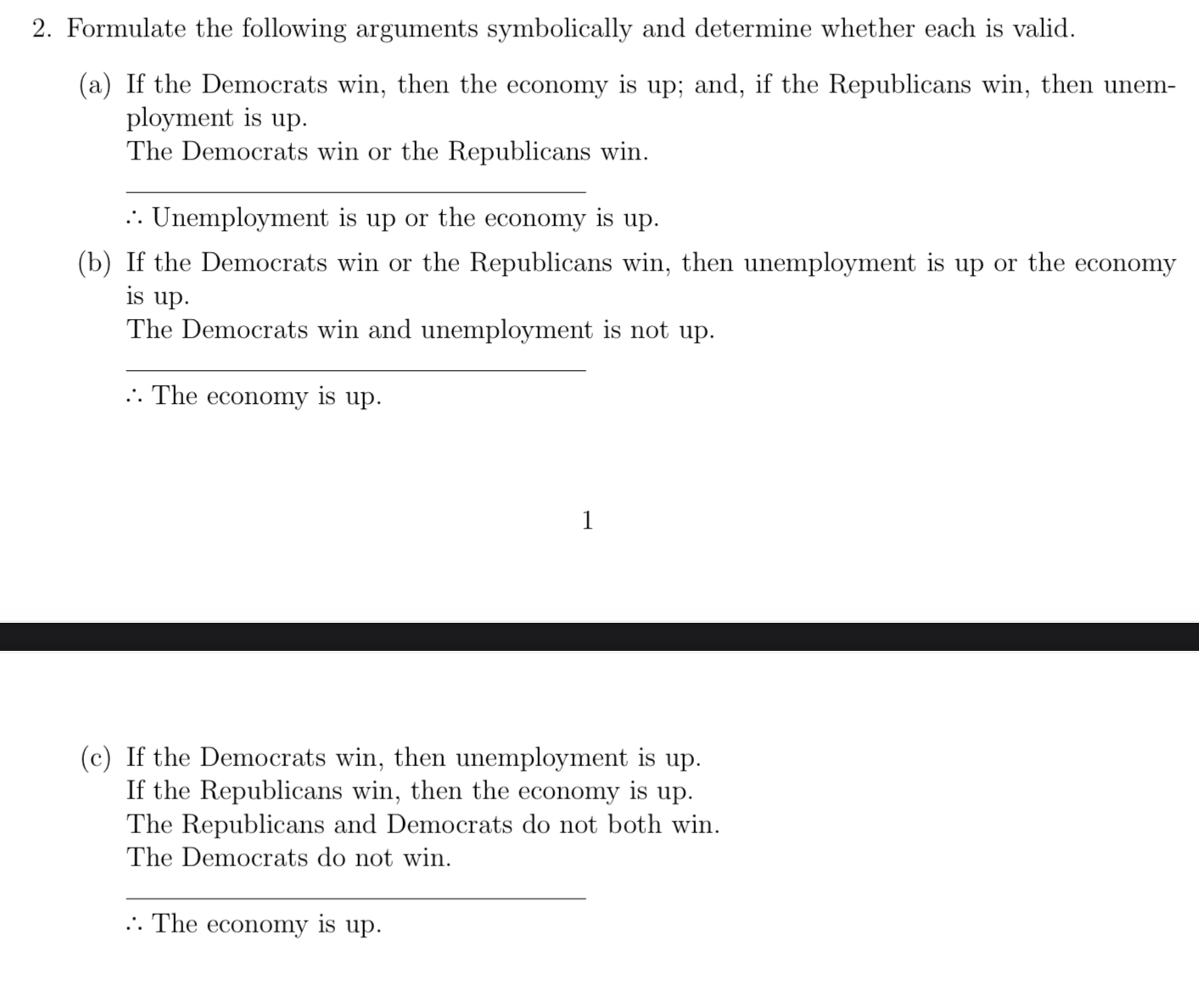 Solved 2. Formulate the following arguments symbolically and | Chegg.com