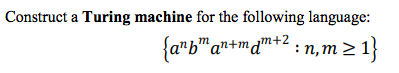Solved Construct a Turing machine for the following | Chegg.com