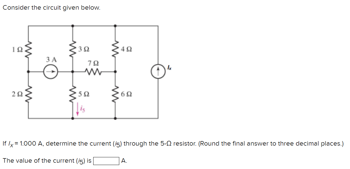 Solved Consider the circuit given below.If Ix=1.000A, | Chegg.com