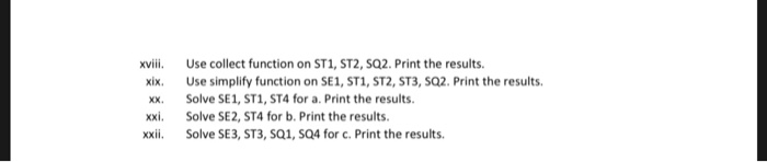 Solved 2) i. Create the symbolic variables abe i. Create the | Chegg.com