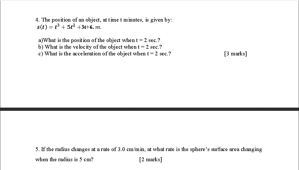 Solved 1 For The Function S t 3 5 2 3t 6 Find The Chegg
