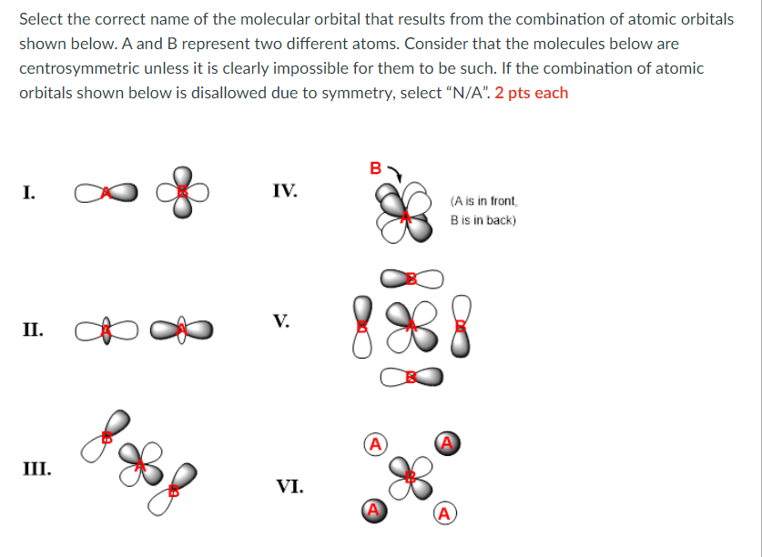 Solved Select the correct name of the molecular orbital that | Chegg.com