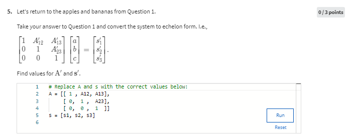 Solved (linear algebra) please solve question five according | Chegg.com