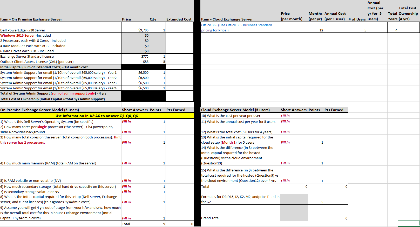 Calculate the extended price in column D for each | Chegg.com