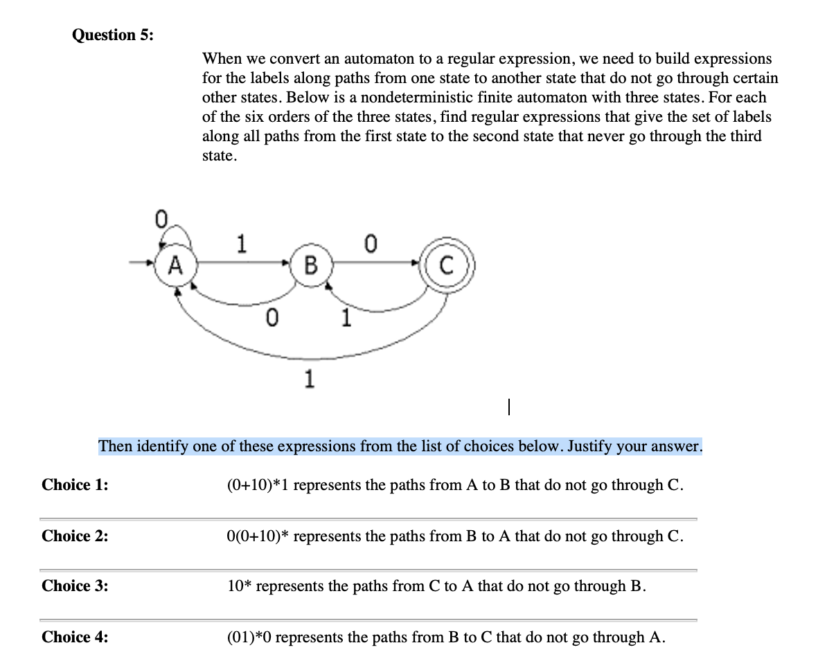 Solved When we convert an automaton to a regular expression, | Chegg.com