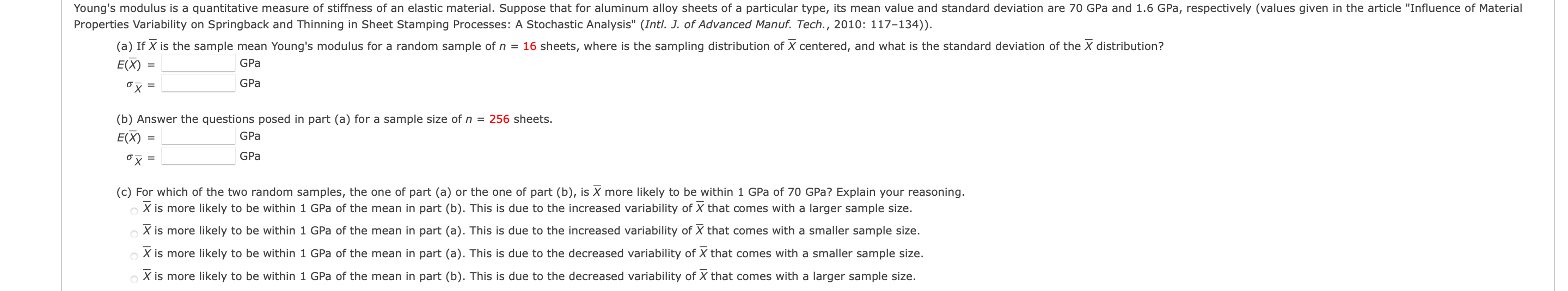 Solved Properties Variability on Springback and Thinning in | Chegg.com