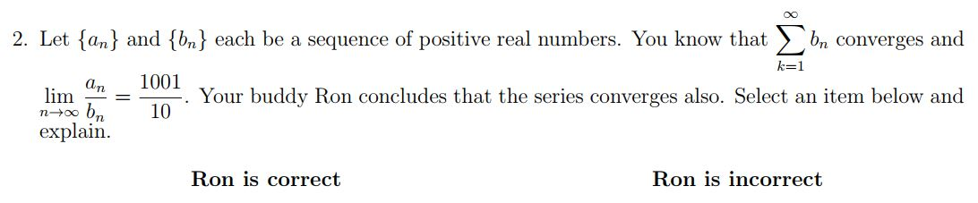 Solved 2. Let {an} and {bn} each be a sequence of positive | Chegg.com