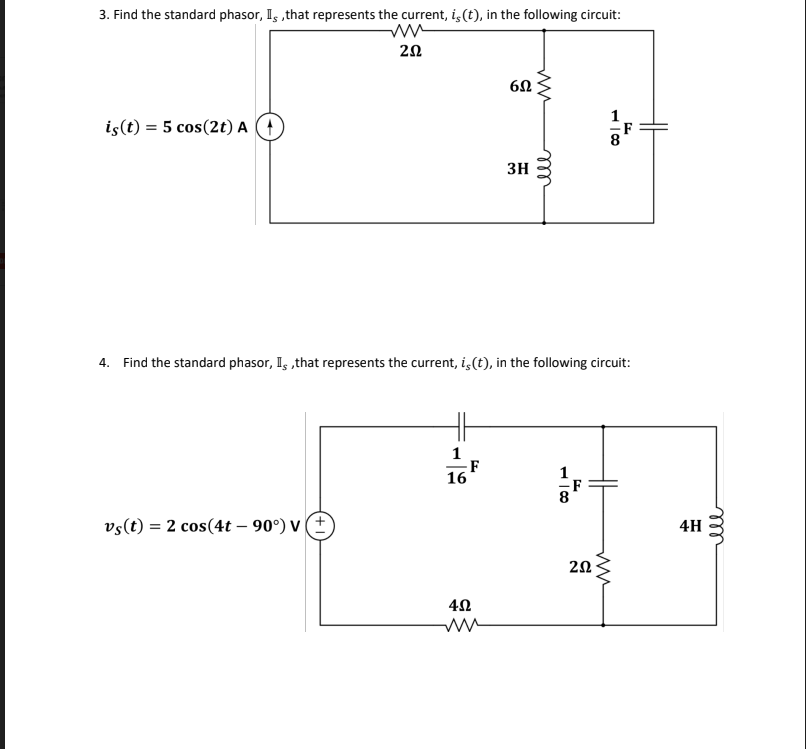 Solved Open with Google Docs Worksheet: Converting to Phasor | Chegg.com