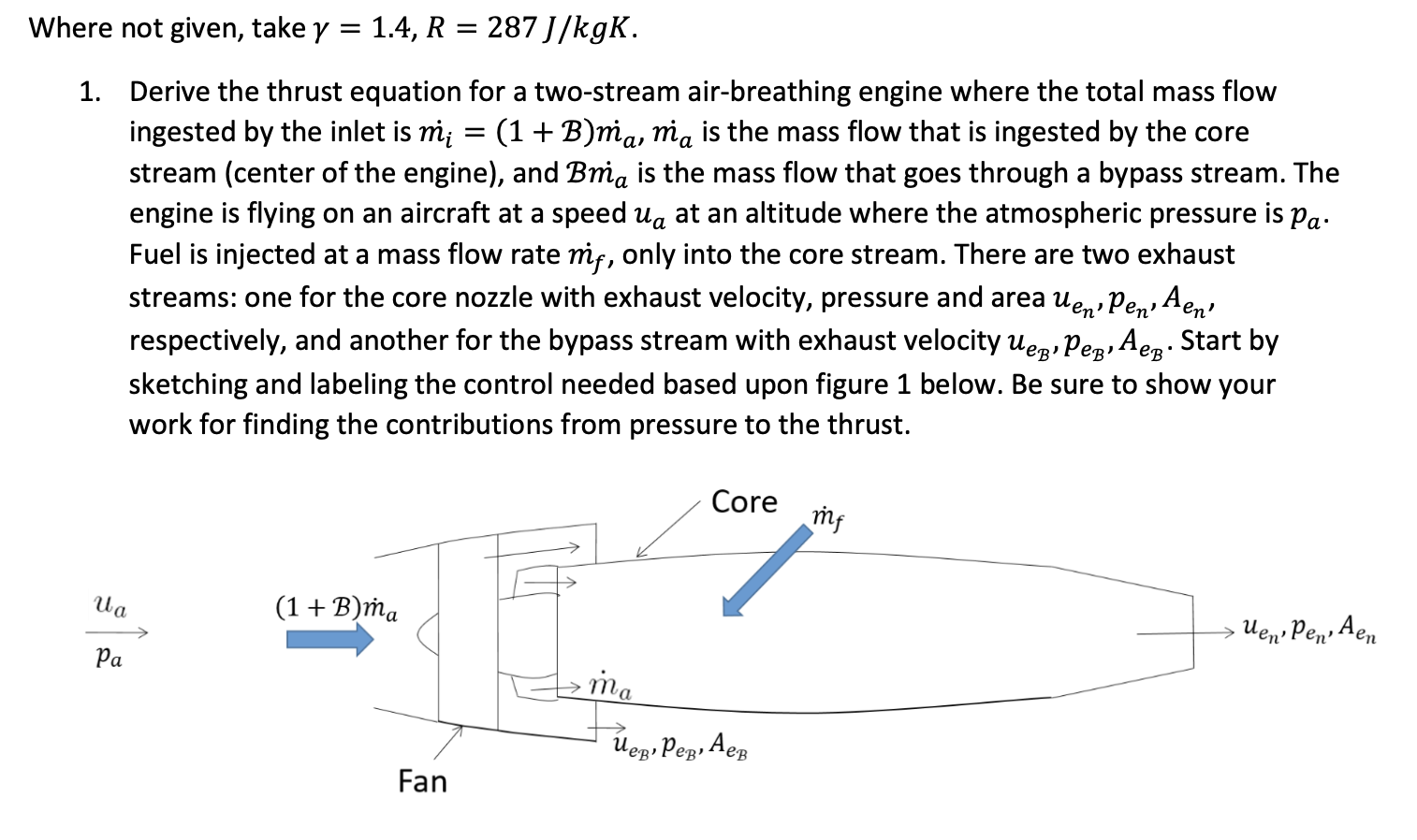 Where not given, take y = 1.4, R = 287 J/kgK. 1. | Chegg.com