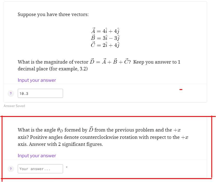 Solved Suppose you have three vectors: | Chegg.com