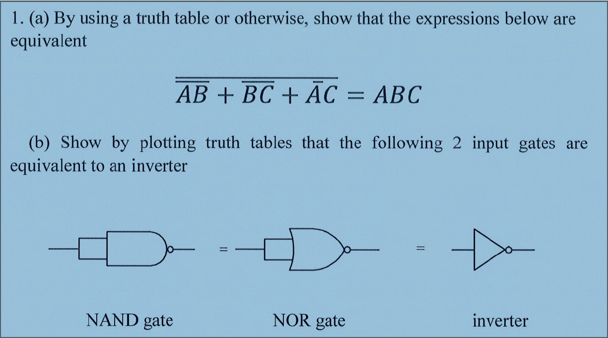 Solved 1. (a) By using a truth table or otherwise, show that | Chegg.com