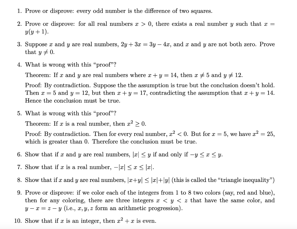 Solved 1. Prove or disprove: every odd number is the | Chegg.com
