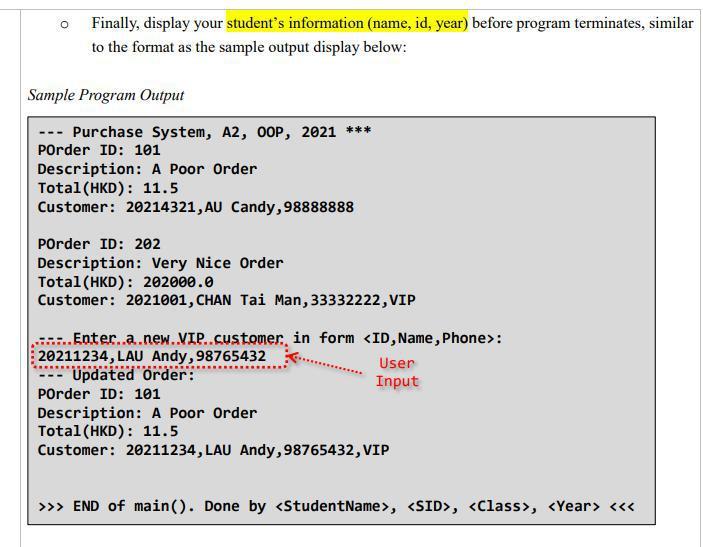 Solved Class PurchaseSys [6 marks] o Create a public Java | Chegg.com