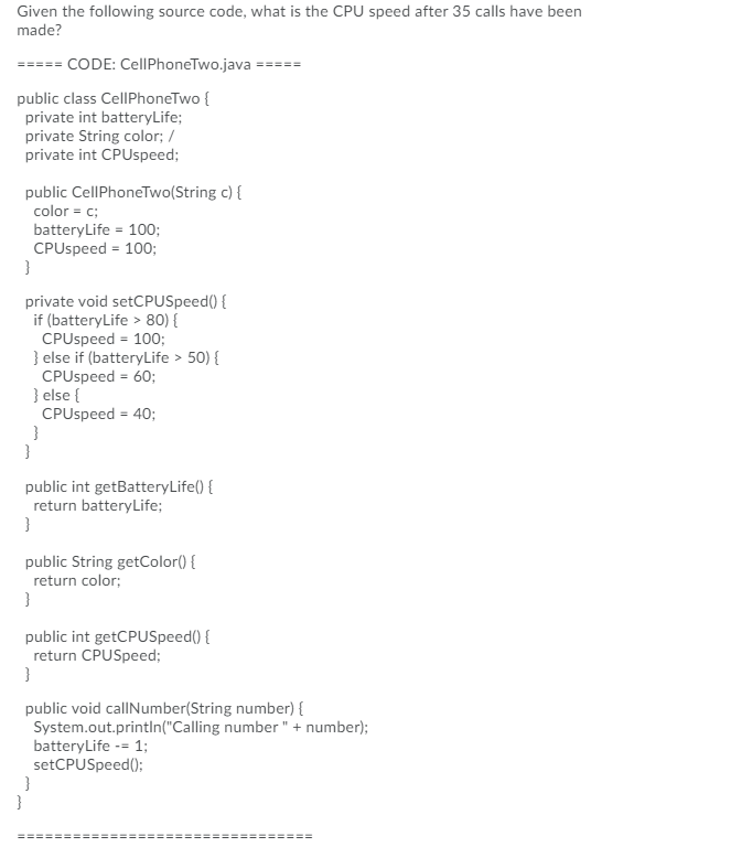 Solved Given the following source code, what is the CPU | Chegg.com