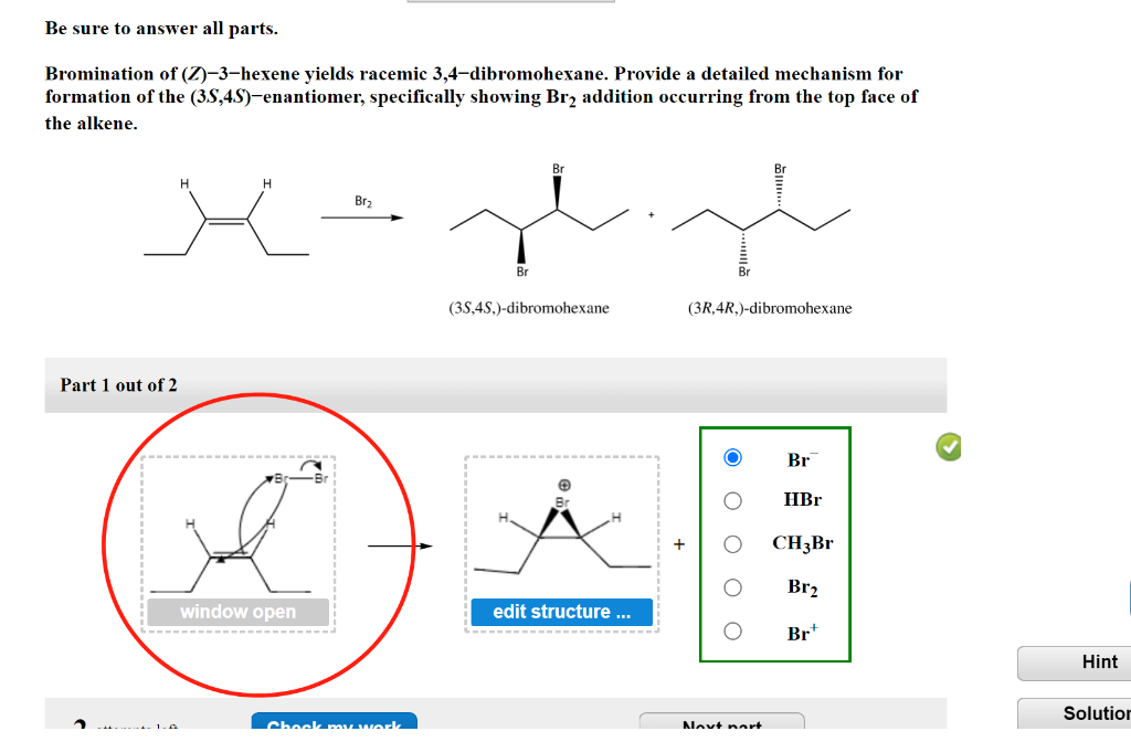 Solved Be sure to answer all parts. Bromination of | Chegg.com